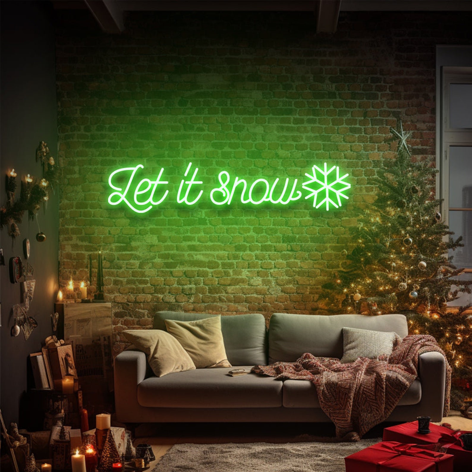 Let It Snow LED Neon Sign - Etsy