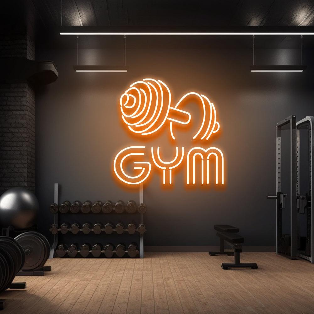 Gym Dumbbell LED Neon Sign - Etsy