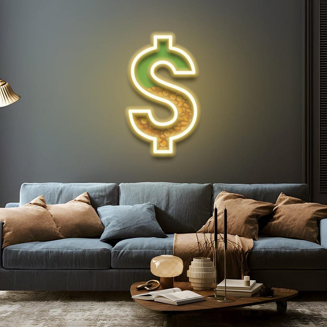 Dollar Sign - LED Neon Sign - Etsy