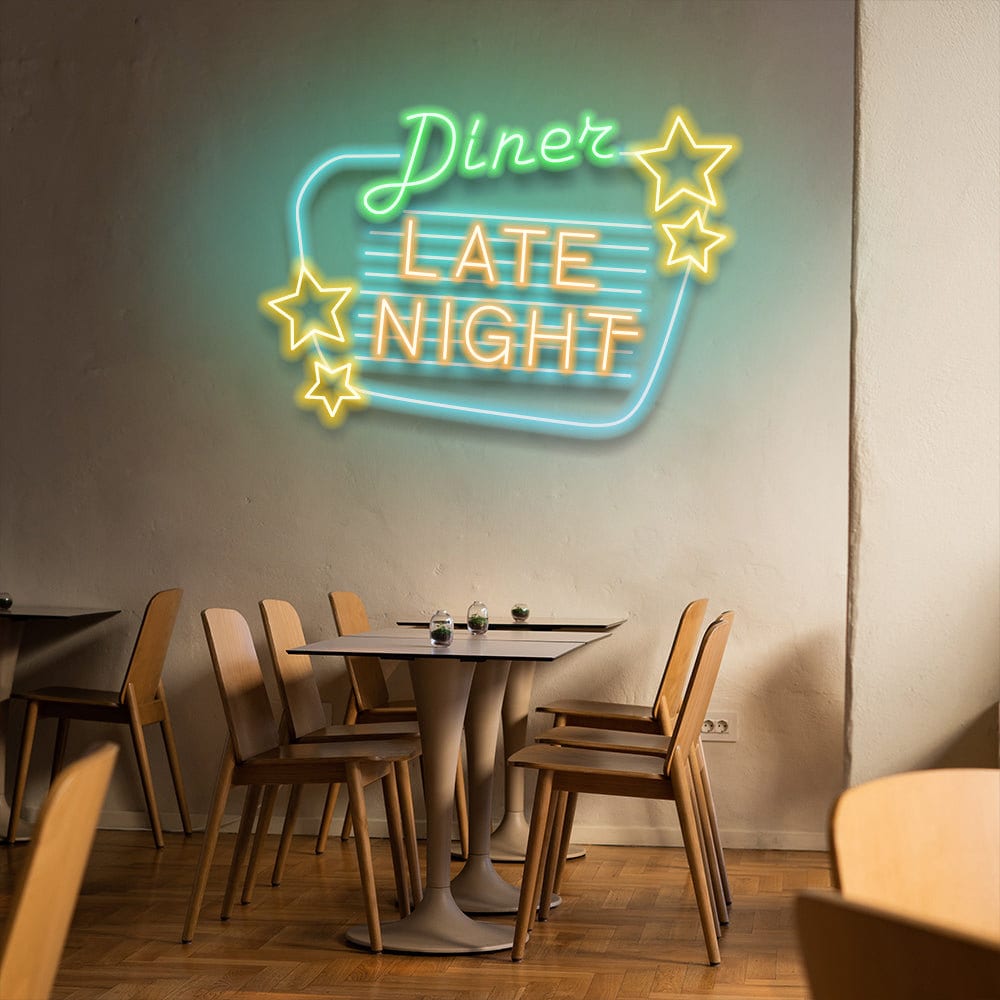 Diner Late Night LED Neon Sign - Etsy