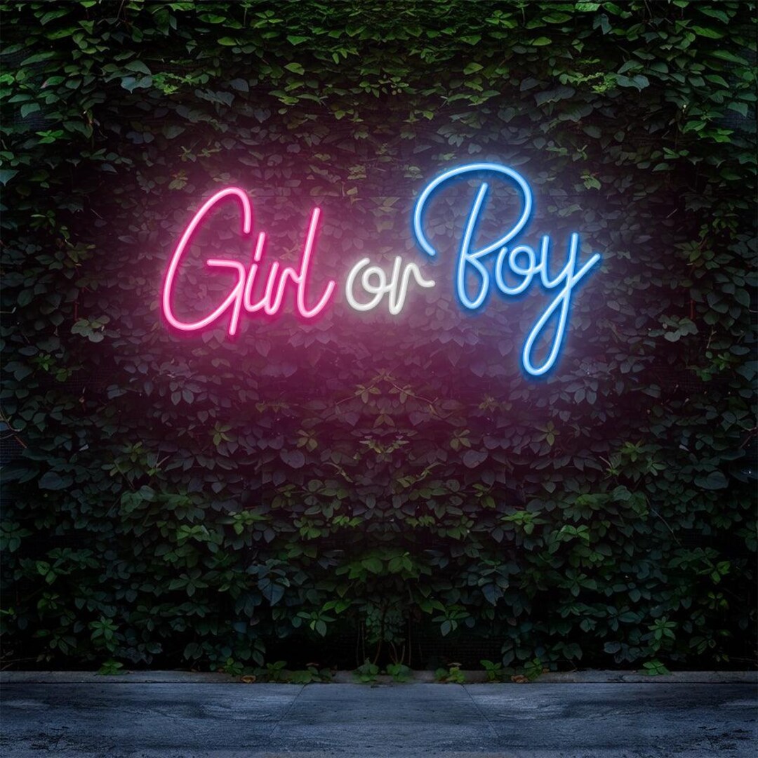 Girl or Boy - LED Neon Sign - Etsy