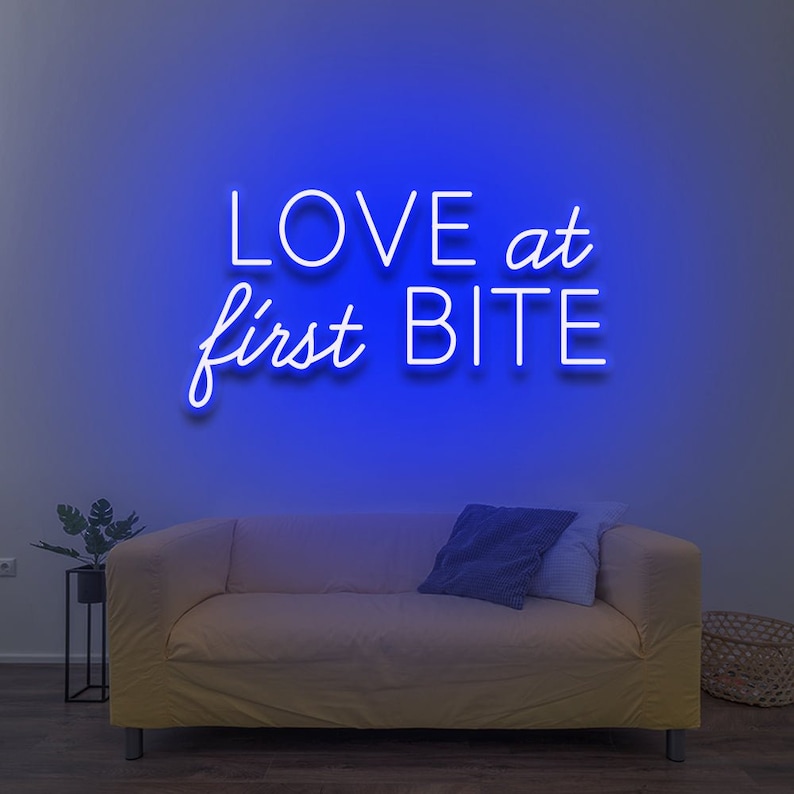 Love at First Bite LED Neon Sign - Etsy