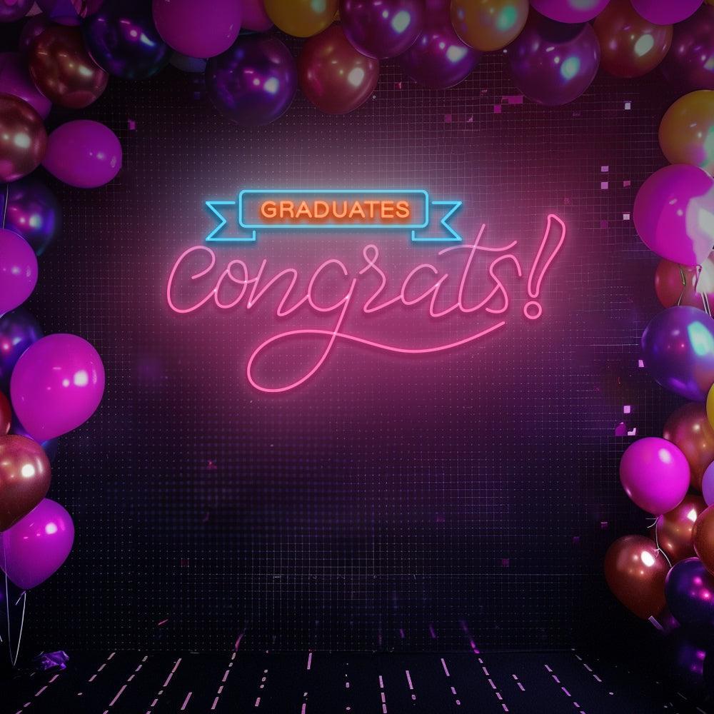 Congrats Graduates - LED Neon Sign - Etsy