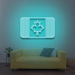 Neon Sign Canada Flag - Etsy