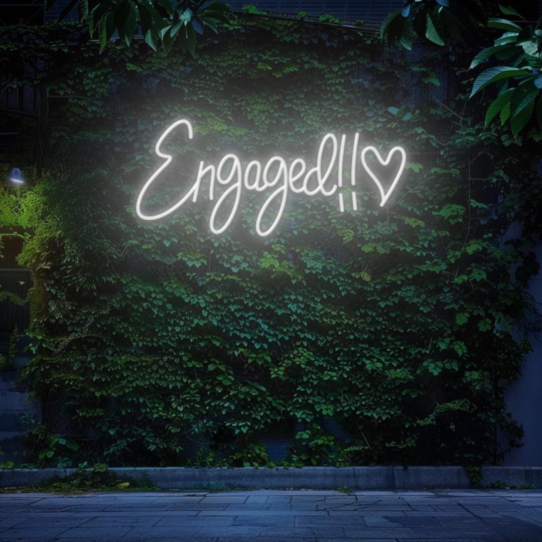 Engaged Heart - LED Neon Sign - Etsy