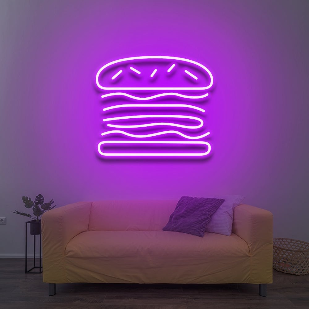 Hamburger LED Neon Sign - Etsy