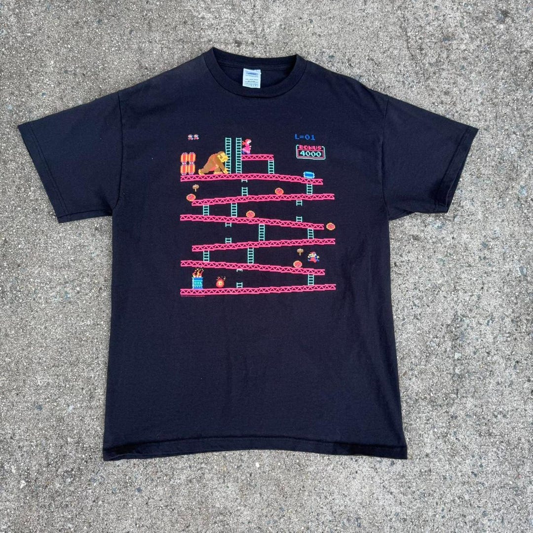 Vintage Mario Vs Donkey Kong Game T-shirt Size Large - Etsy