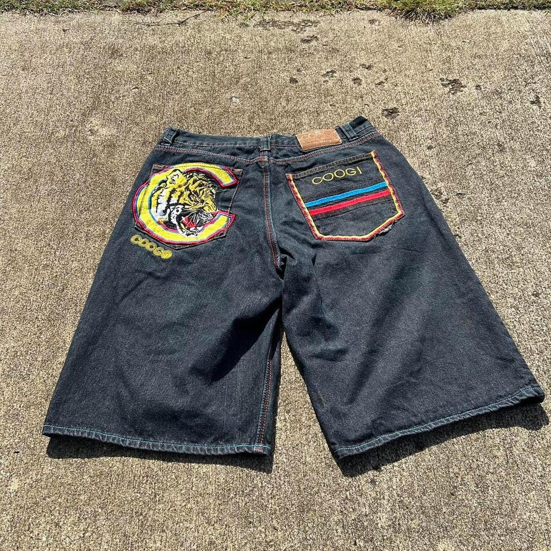 Y2k Coogi Tiger Embroidered Baggy Jorts Size 36 - Etsy