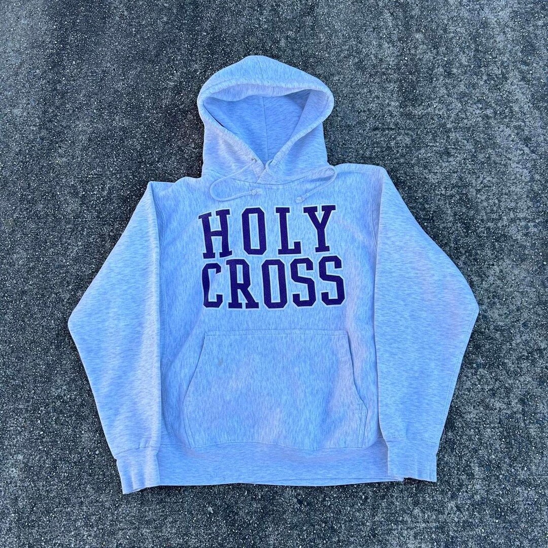 Vintage Holy Cross Jesus Pro Weave Reverse Weave Hoodie Pullover Size ...