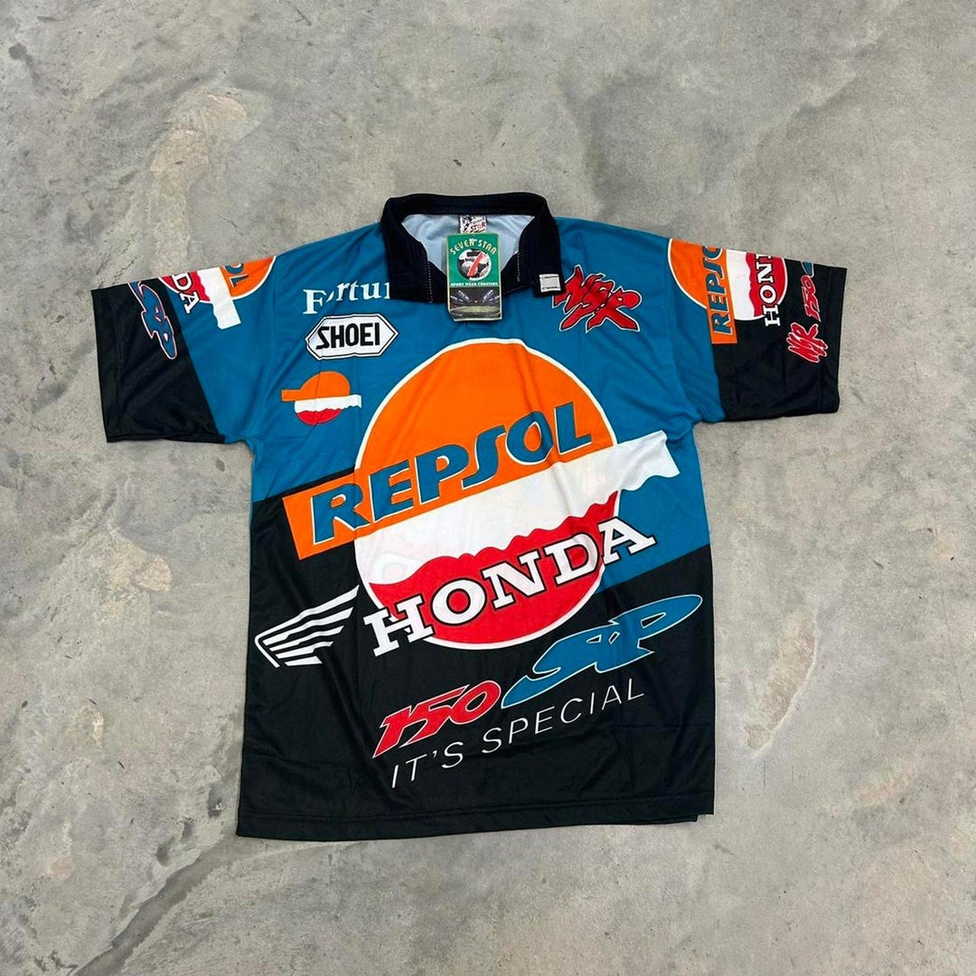 Vintage 90s RARE Honda Doohan Repsol NSR Racing Shirt DSWT Size Large ...