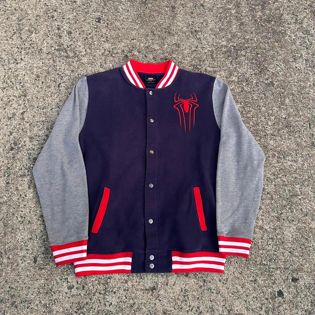 Vtg Spider Man Varsity Bomber Style Jacket Size Large - Etsy