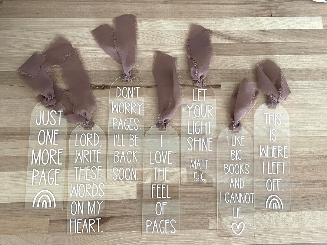 Acrylic Bookmarks and Bible Bookmark With Ribbon - Etsy