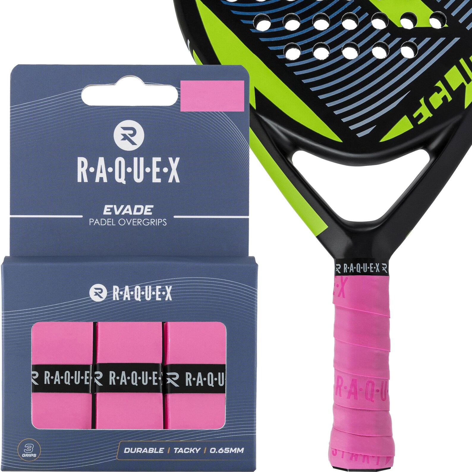 Raquex Evade Padel Overgrip - 3 Over Grips, 10 Colour Options. Designed ...