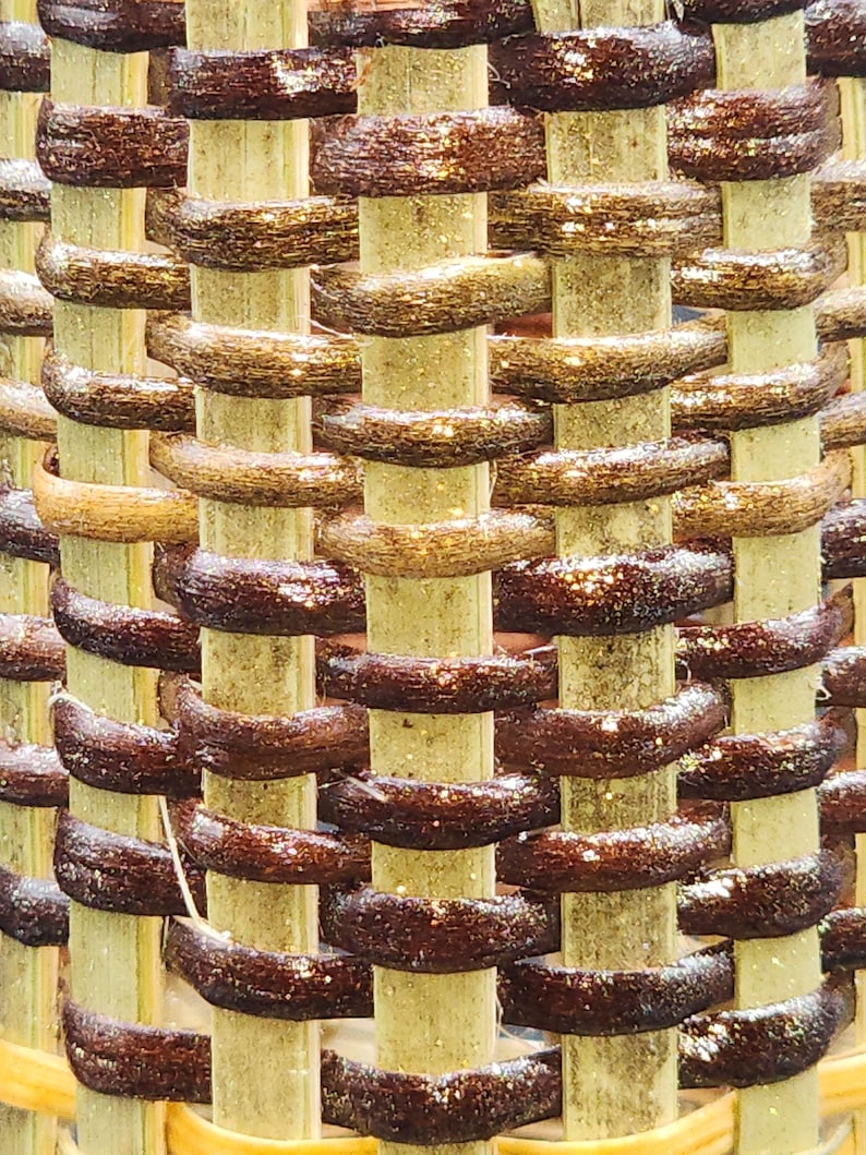 Set Bingo Buchaka Shaker Wicker Jug Woven Vase Bingo Game Gold Gilding ...