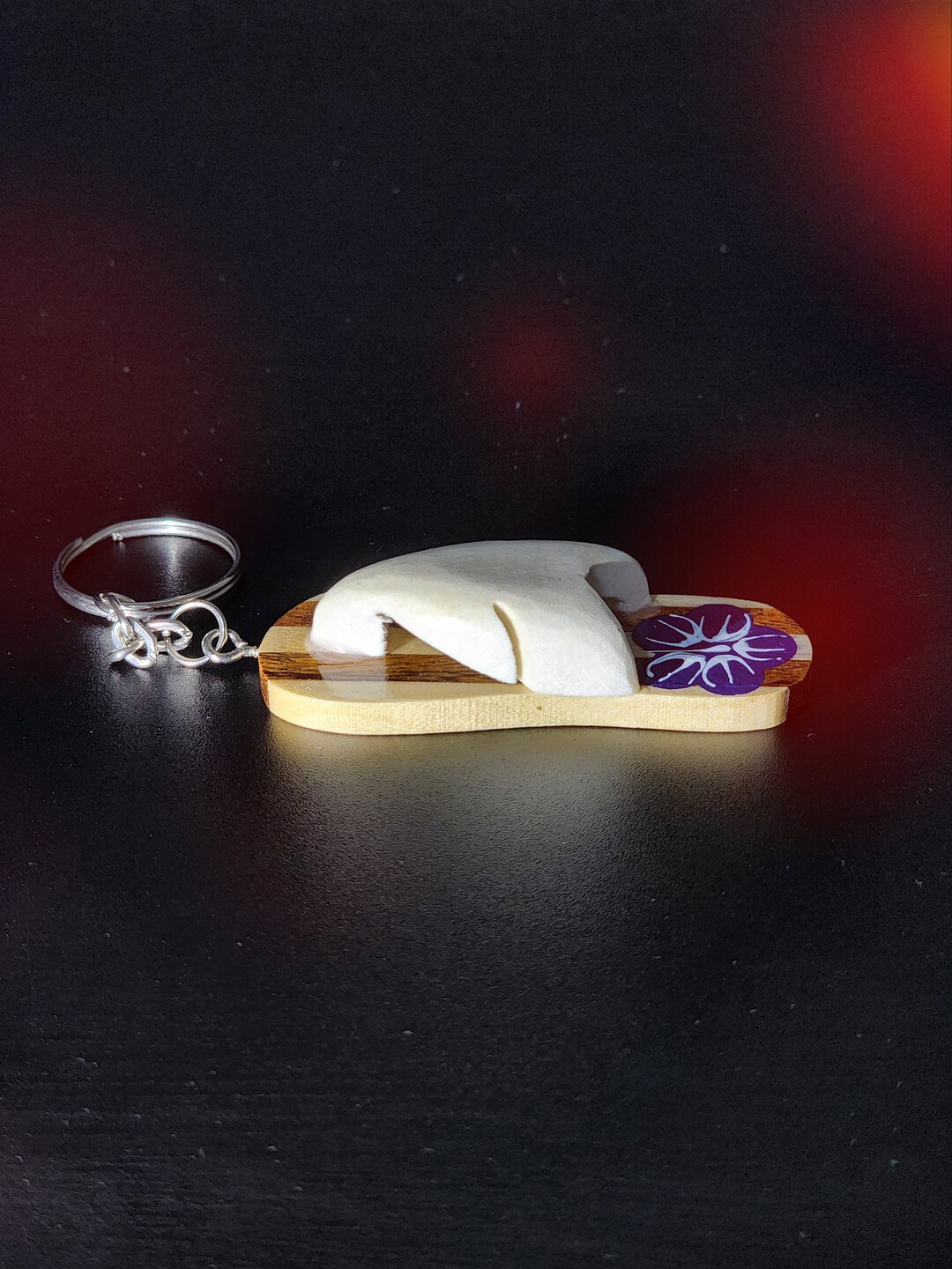 Keychain Beach Slate Made by Hand From Wood Shoes - Etsy