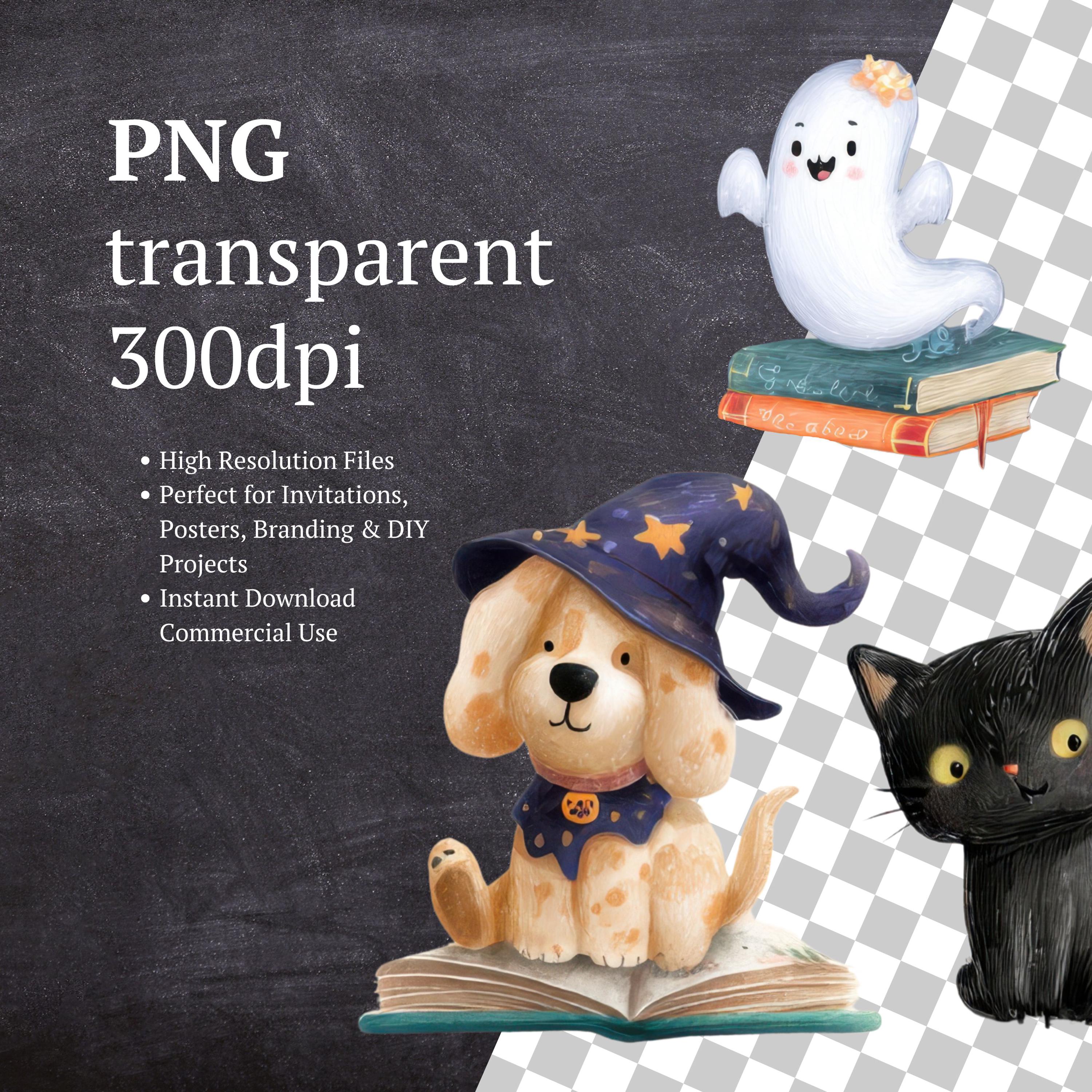 Halloween Classroom Clipart: Watercolor PNG Set for Teachers (digital ...
