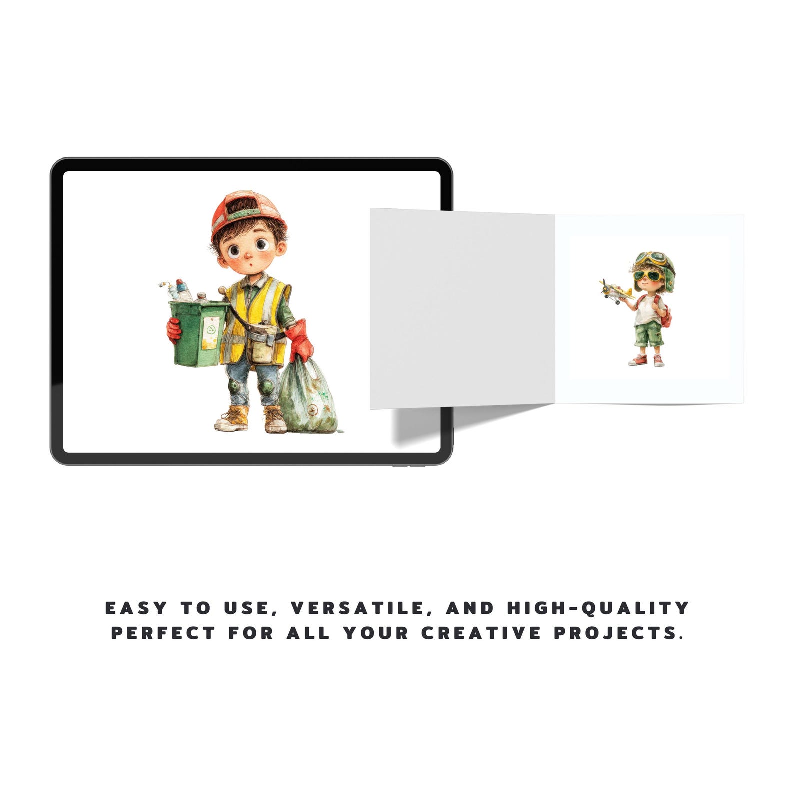 Watercolor Kids Professions Clipart Set | 30 Children Jobs PNG | Career ...