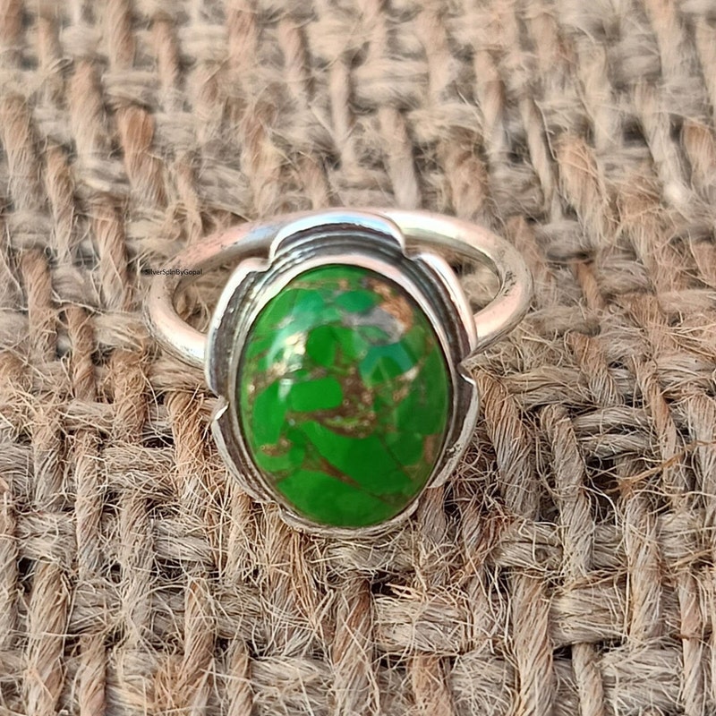 Green Turquoise Ring - Etsy