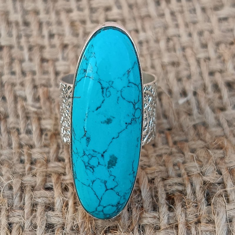 Large Turquoise Ring - Etsy