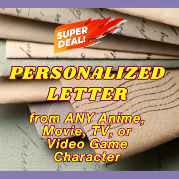 Anime Characters Letter - Etsy