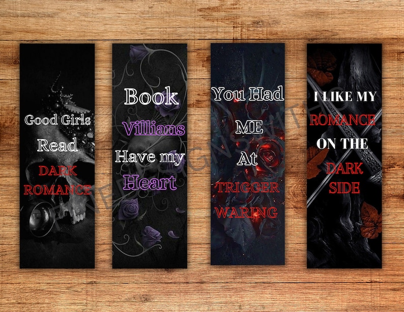 Dark Romance Reader Bookmarks Digital Printable Bookmarks Spicy ...