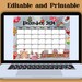Editable December 2024 Calendar Printable - Colorful Christmas Theme ...