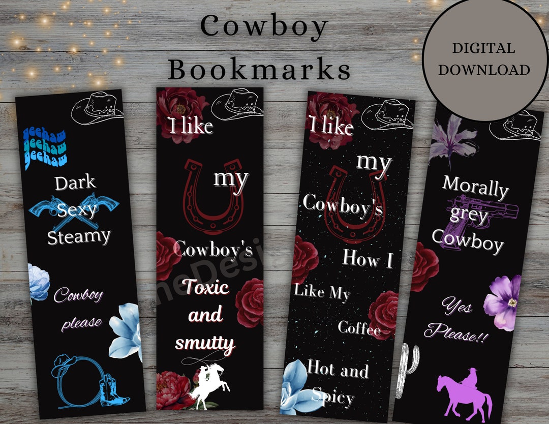 Printable Cowboy Bookmarks - Instant Download | Fun Western Designs for ...