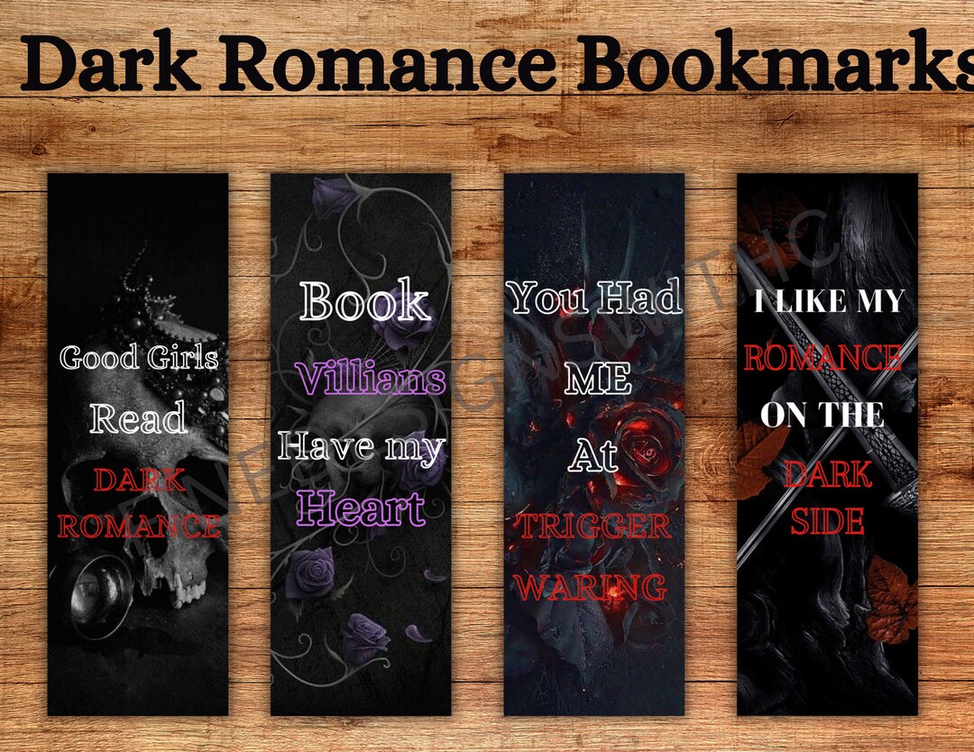 Dark Romance Reader Bookmarks Digital Printable Bookmarks Spicy | Digital Bookmark | Instant ...