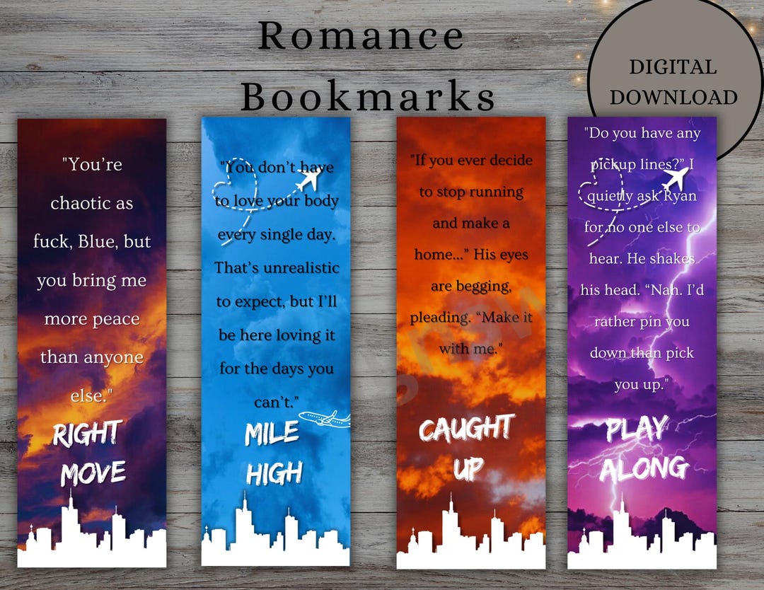 Printable Windy City Series Bookmarks Chicago Skyline Art Unique Gift ...