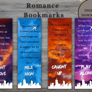 Printable Windy City Series Bookmarks Chicago Skyline Art Unique Gift ...