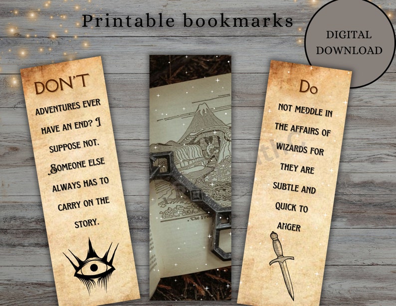 Handcrafted Tolkien Bookmarks | Lord of the Rings, Hobbit Inspired ...