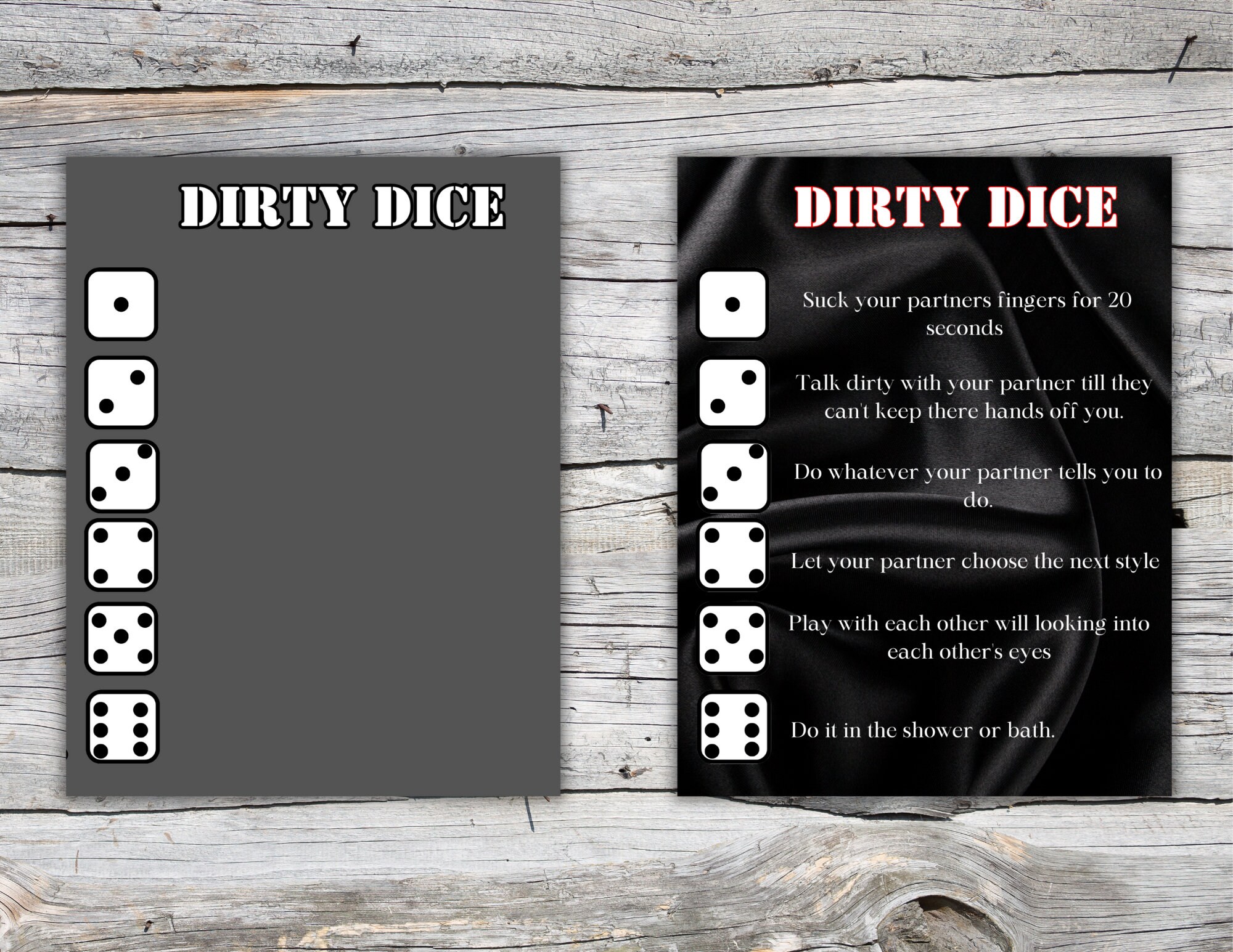 Dirty Dice Game , Couples Games , Adult Games for Couples , Printable ...