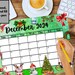 Editable December 2024 Calendar With Colorful Christmas Design ...