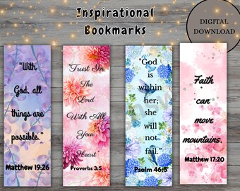 BOOKMARKS... Encourging... INSTANT Download Scripture Verse Digital ...
