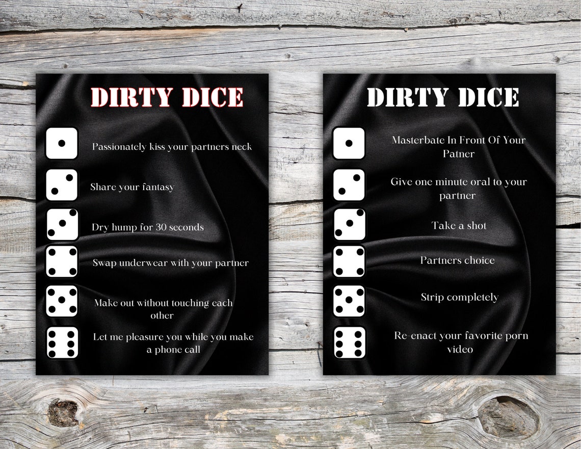 Dirty Dice Game , Couples Games , Adult Games for Couples , Printable ...