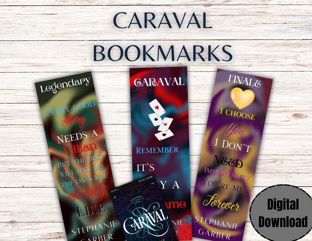 Caraval Printable Bookmarks and Invitation Card 'caraval' by Stephanie ...