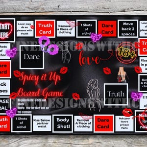 Spicy Couple Boardgame | 18+ Couple Game | Drinking Game | Unique Tasks ...