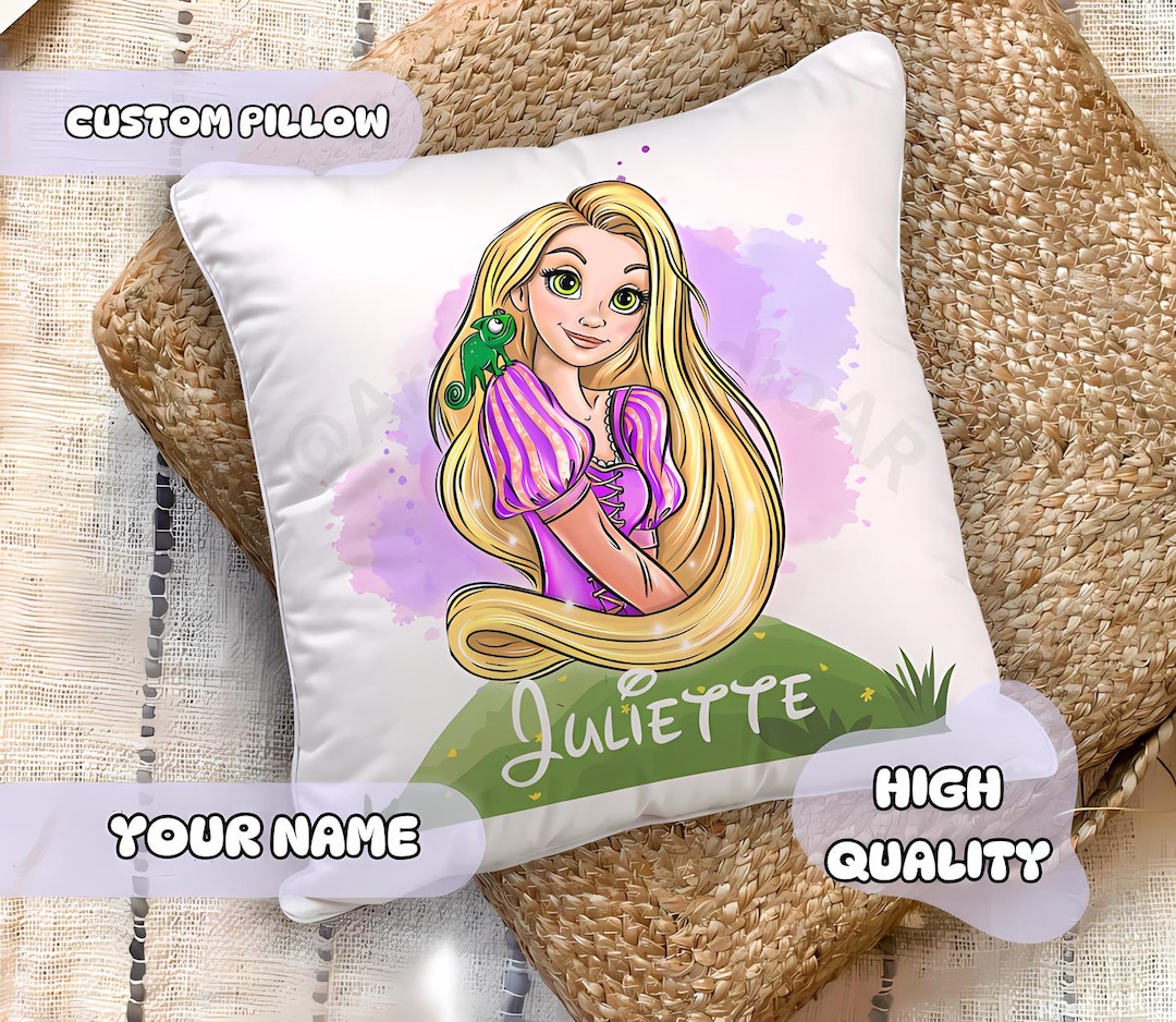 Personalized Princess Rapunzel Pillow - Custom Name, Gift for Kids ...