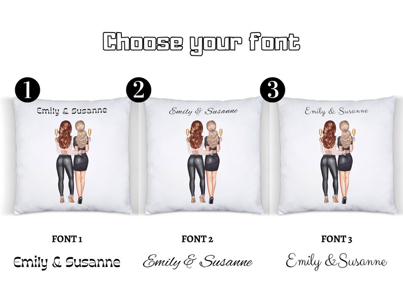 Best Friends Pillow - Girls Gift, Personalized Pillow, Custom Gift ...