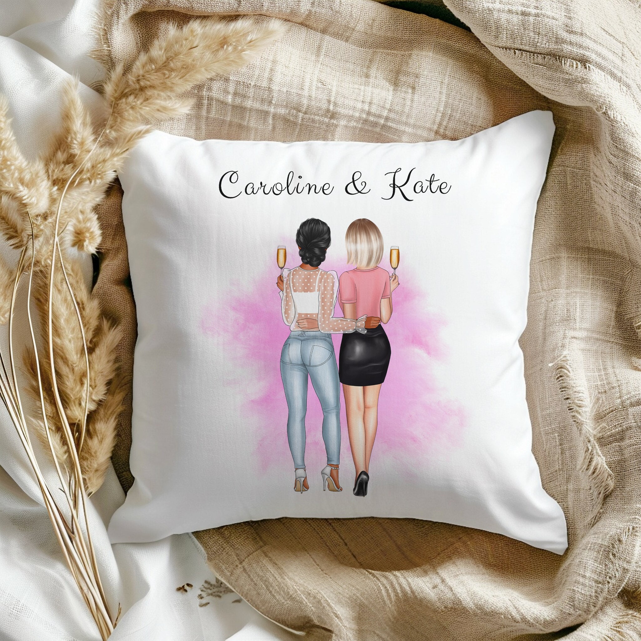 Best Friends Pillow - Girls Gift, Personalized Pillow, Custom Gift ...