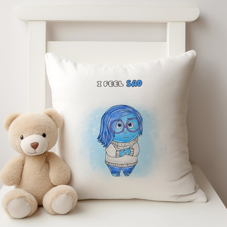 Sadness Inside Out 2 Pillow - Its Okay to Feel of the Feels, Gift for ...