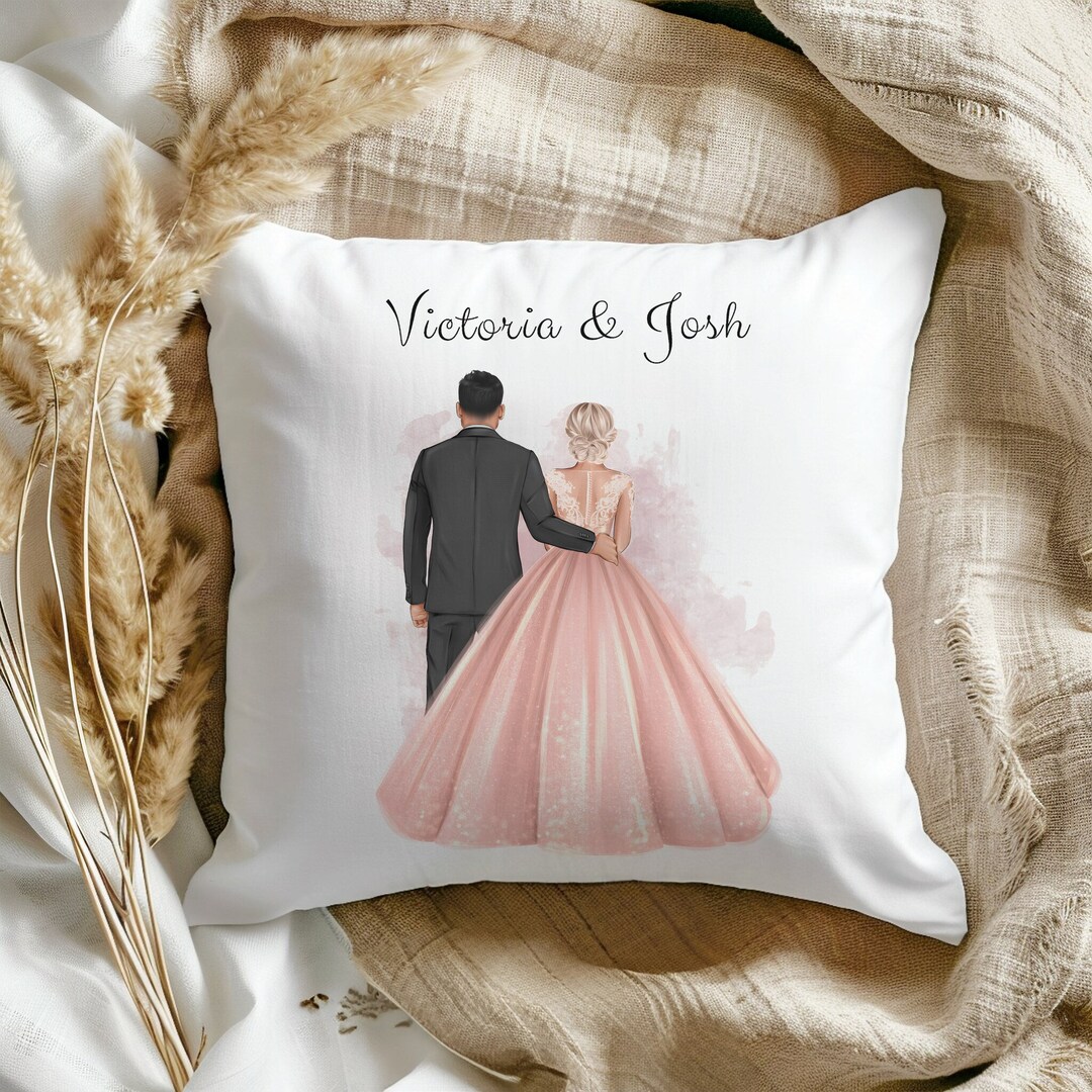 Custom Wedding Pillow - Personalized Pillow, Engagement Gift ...