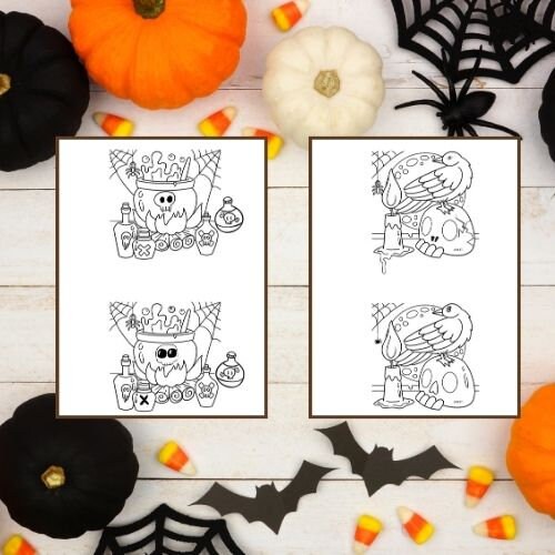 Spot the 5 Differences. Halloween Activities With Fun and Educational ...