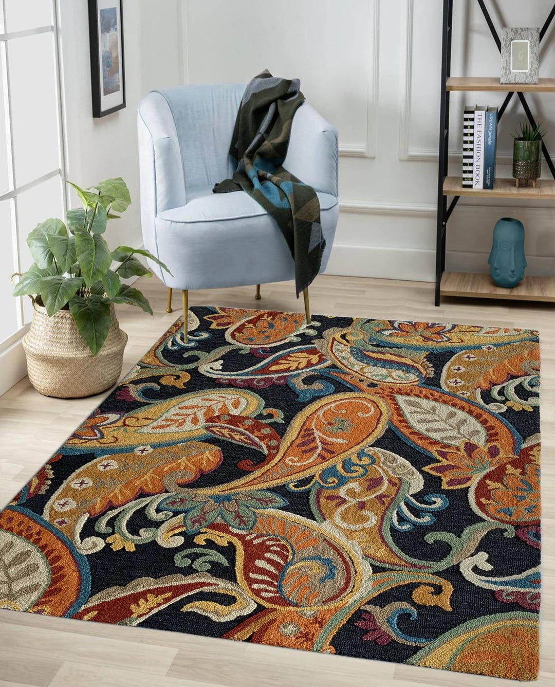 Oriental Traditional Persian Style Hand Made Multicolour Loop Floral ...