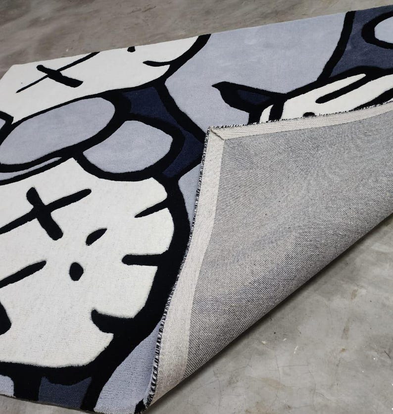 Kasw Rug,hand Tufted Kaws Carpet,handmade 100% Wool Tufted Rugs ...