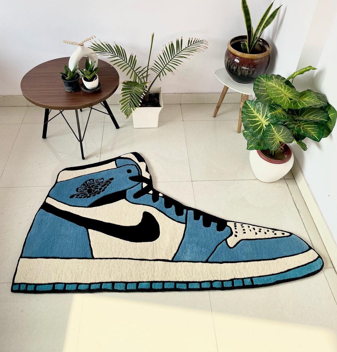 Air Jordan Rug, Nike Rug, Shoes Rug, Trending Rug, Luxury Rug, Sky Blue ...