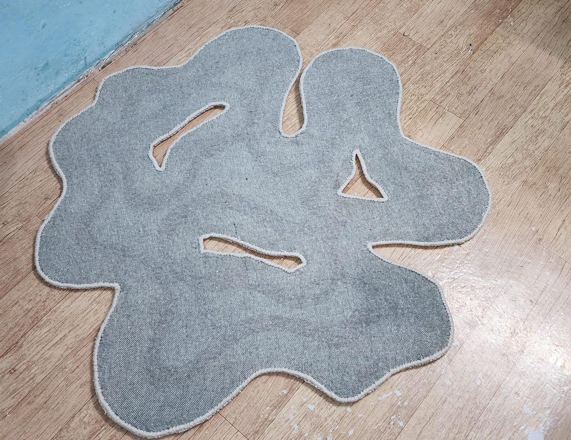 Amoeba Irregular Shaped Custom Rug Hand-tufted Wool Handmade Area Rug ...