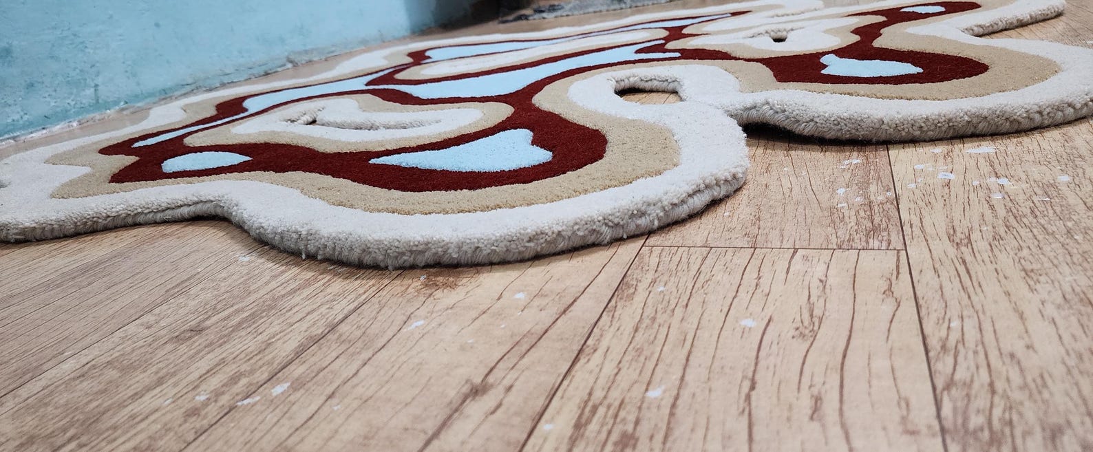 Amoeba Irregular Shaped Custom Rug Hand-tufted Wool Handmade Area Rug ...