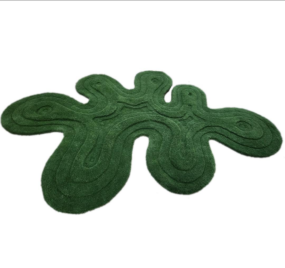 Hand Tufted Amoeba Rug Round Irregular Shaped Handmade Woolen Area Rugs ...