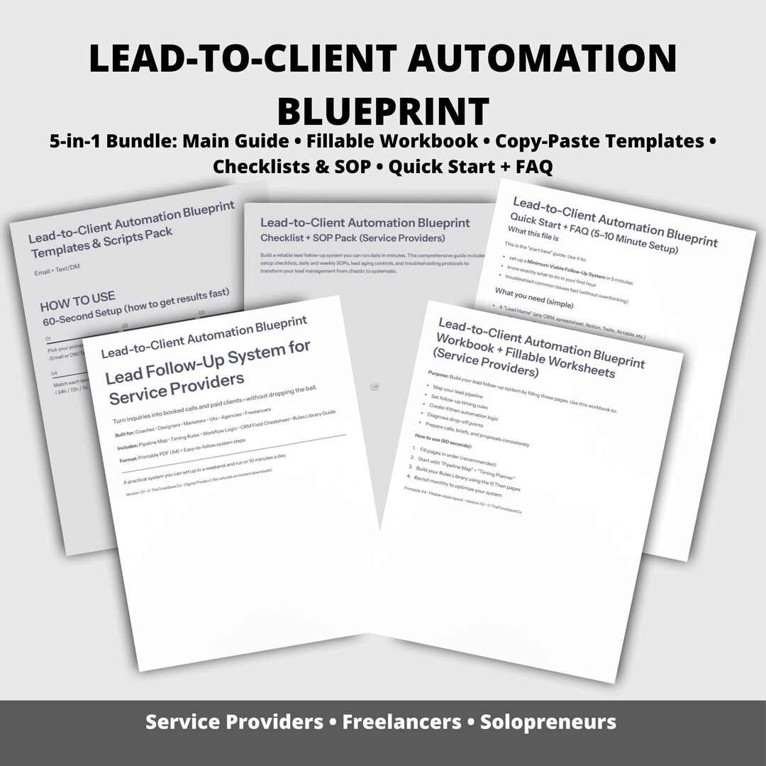 Lead Follow up Automation Blueprint: Streamlined Client Pipeline System ...